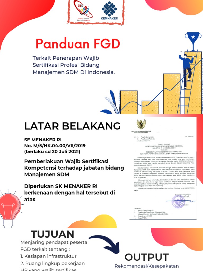 Guideline FGD Sertifikasi GNIK Presentation | PDF