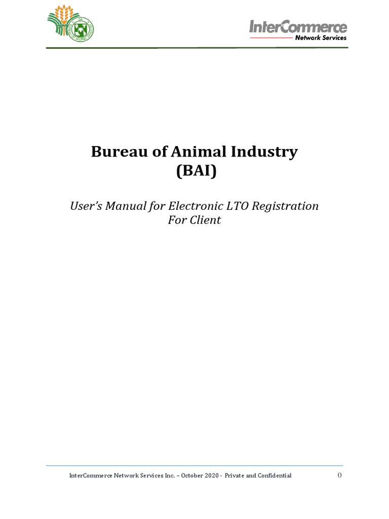 LTO Registration Users Manual - Client 2020 | PDF | Software | Computing