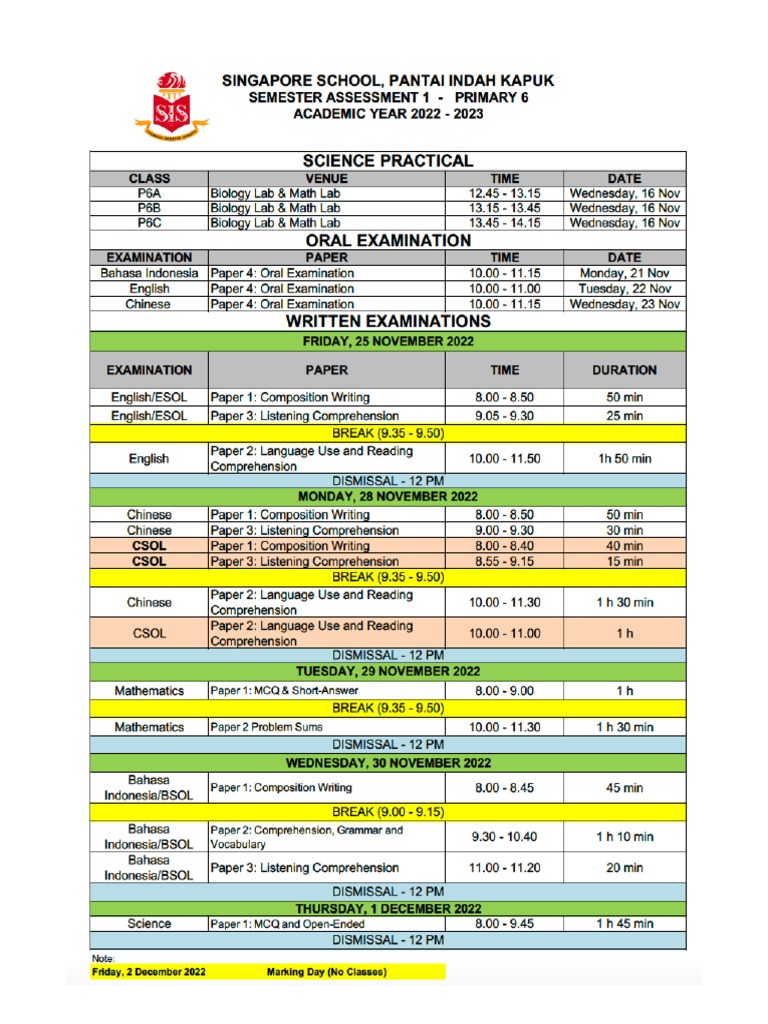 Primary 6 SA1 | PDF | Foreign Language Studies | Wellness