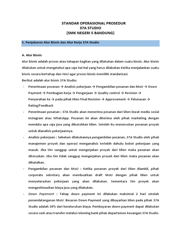 SOP Sesuai DUDIKA Mitra Sekolah | PDF