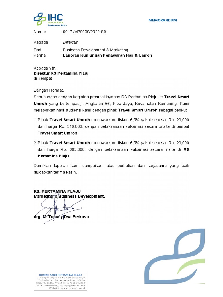 Pengajuan Surat Ke Travel Umroh | PDF Pengajuan Surat Ke Travel Umroh | PDF