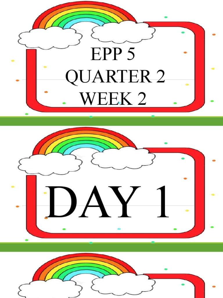 Epp 5 Quarter 2 Week 2 | PDF