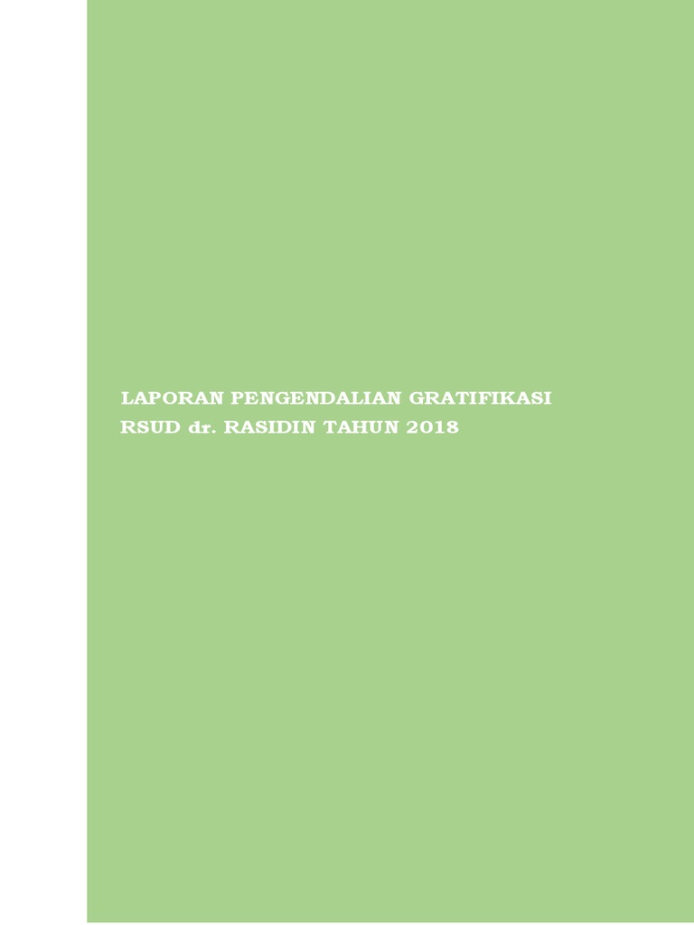 Laporan Gratifikasi RSUD 2018 | PDF | Sains & Matematika