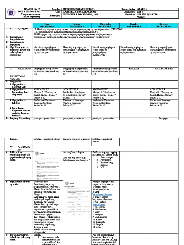 Epp Quarter 2 Week 5 | PDF