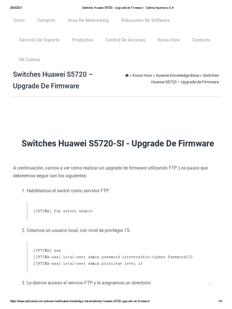 Switches Huawei - Upgrade de Firmware | PDF | Protocolo de ...