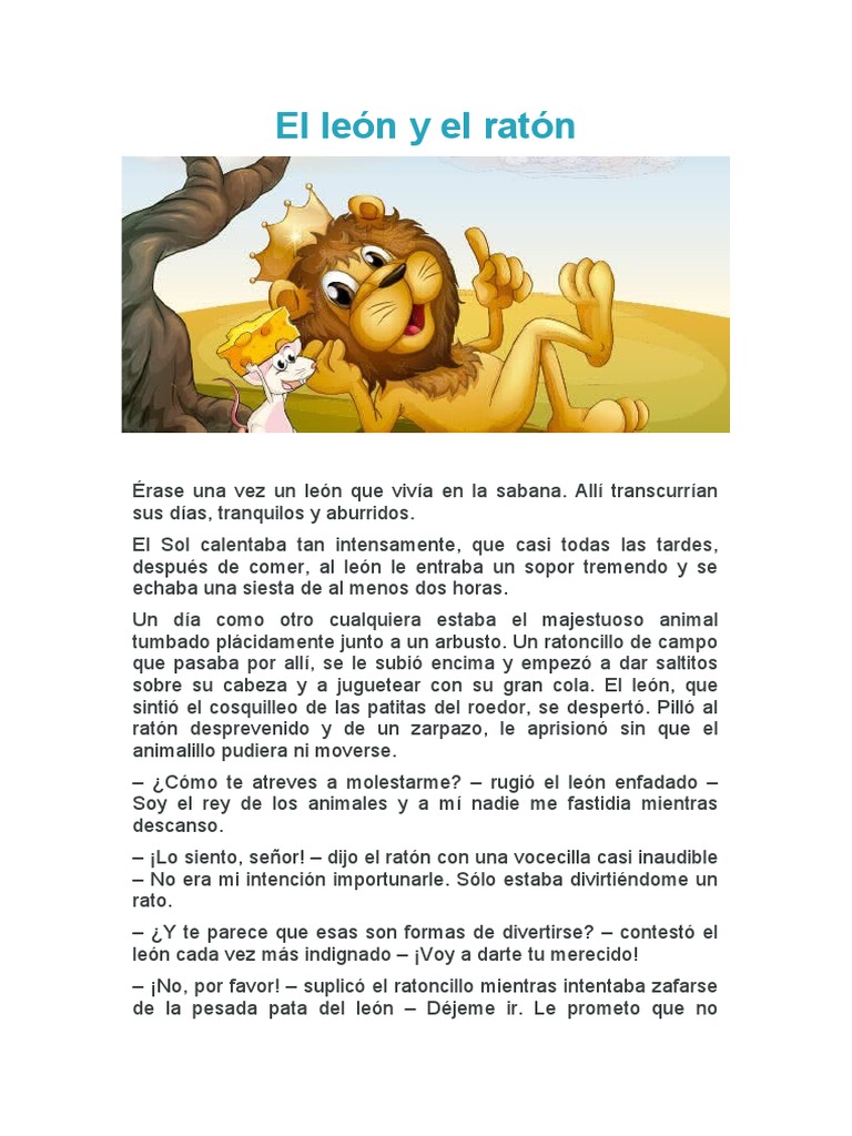 El León y El Ratón | PDF