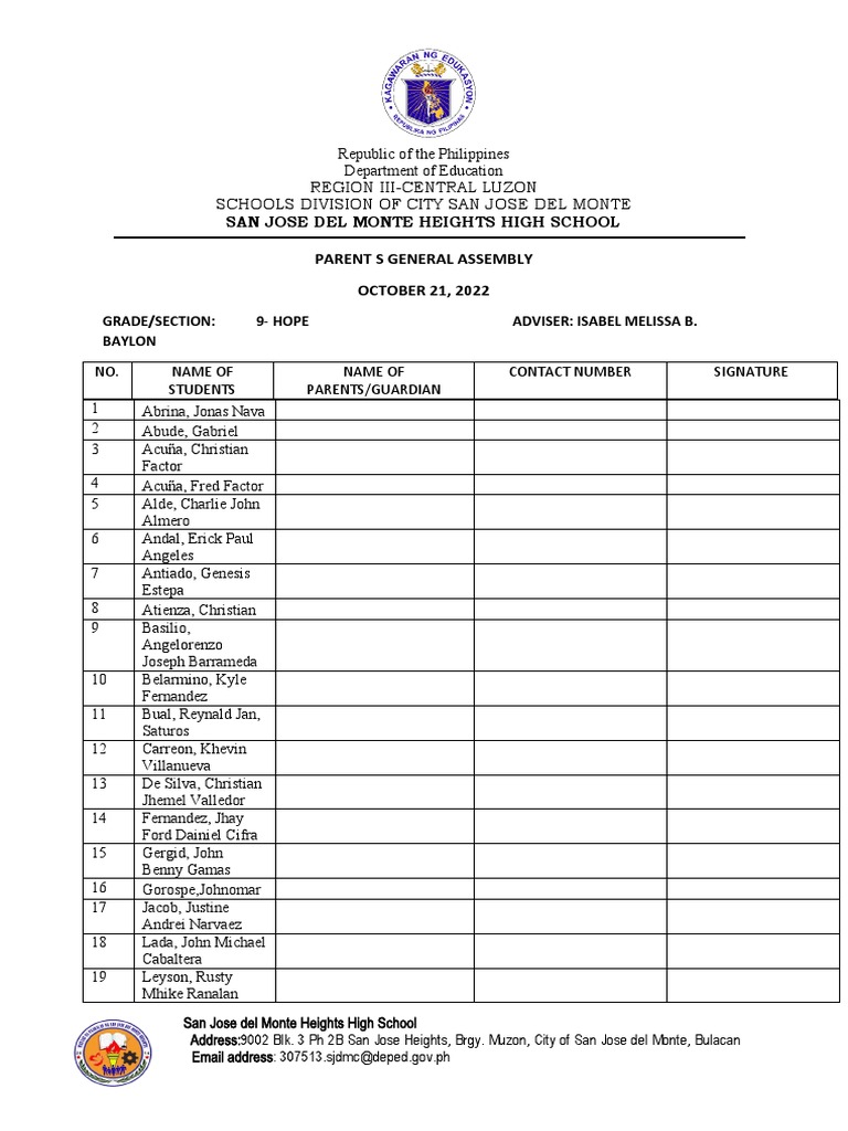 General Assembly Attendance | PDF