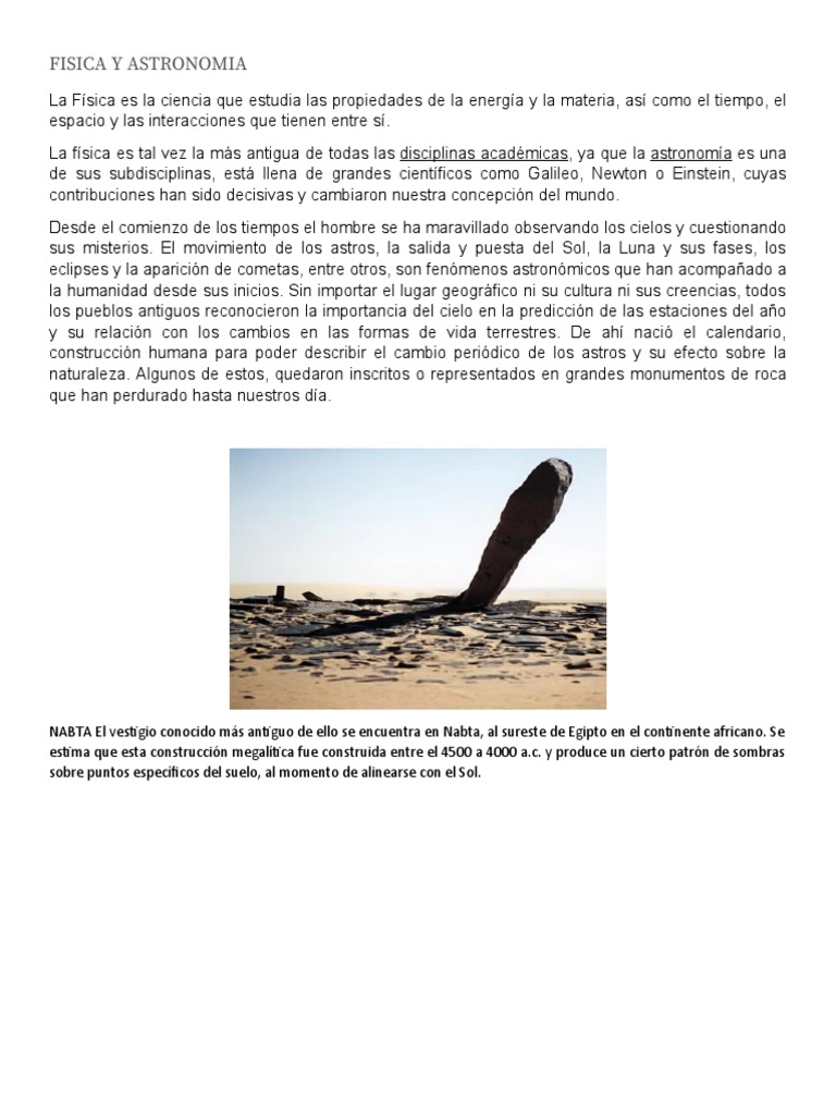 Fisica y Astronomia | PDF | Astronomía | Física