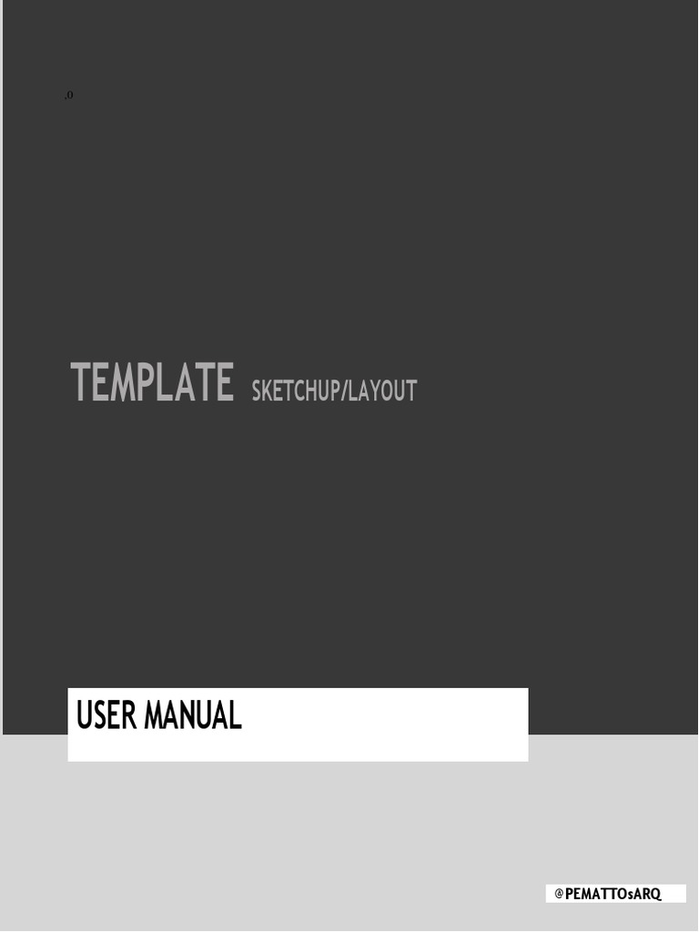 User Manual - Sketchup | PDF | Sketch Up | Page Layout