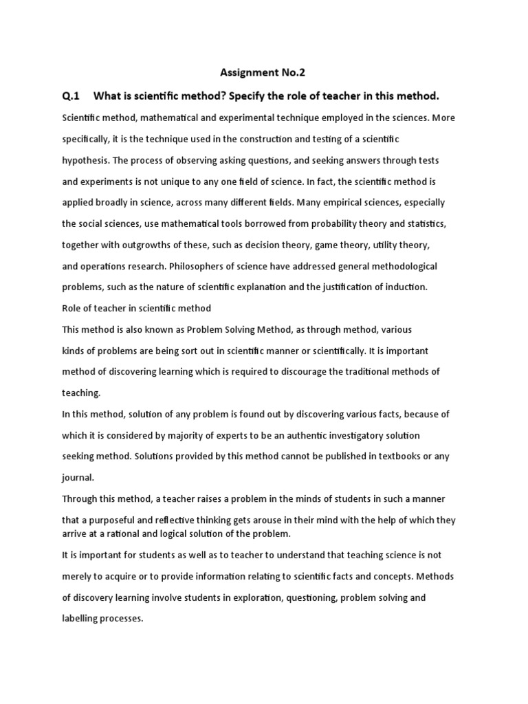 8601 Assignment No.2 | PDF | Scientific Method | Multimedia