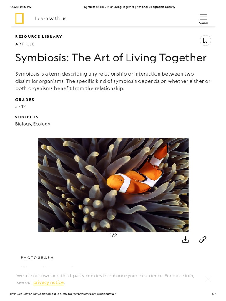 Symbiosis - The Art of Living Together - National Geographic Society ...