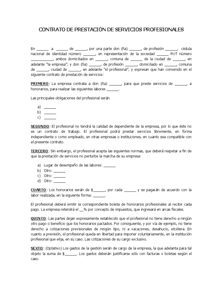 Modelo de Contrato A Honorarios | PDF | Economias
