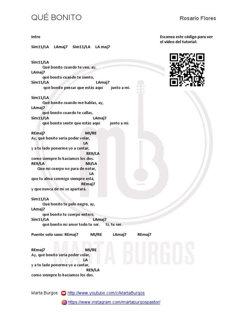 Qué Bonito - Rosario Flores | PDF | Acorde (Música)