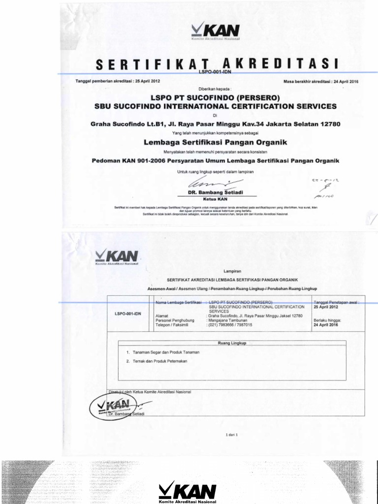 LSO-001-IDN Sucofindo | PDF
