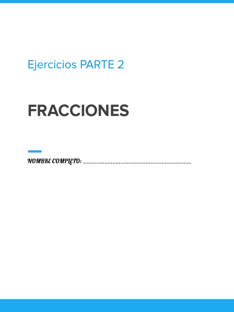 Ejercicios Parte 2 Fracciones 60 Chile | PDF