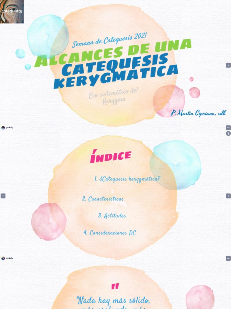 ALCANCES DE UNA CATEQUESIS KERYGMÁTICA - P. Martín Cipriano | PDF