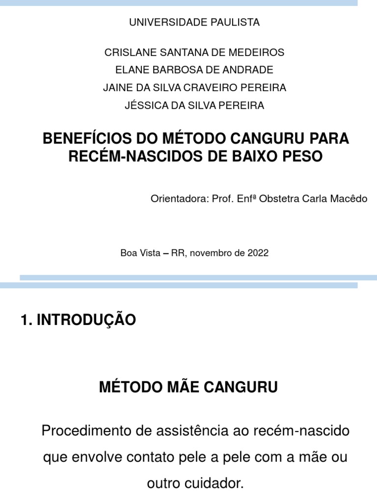 Método Canguru - UNIP | Download grátis PDF | Ciências da Saúde | Sistema de saúde