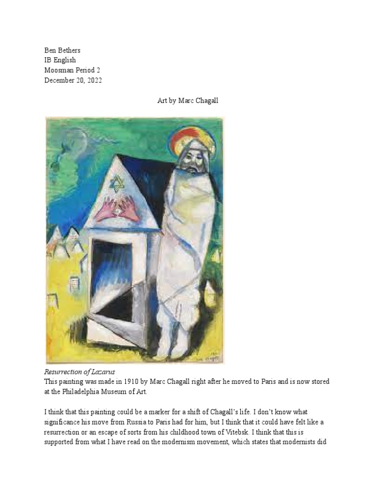 Art by Marc Chagall Bethers | PDF | Paintings | Aesthetics