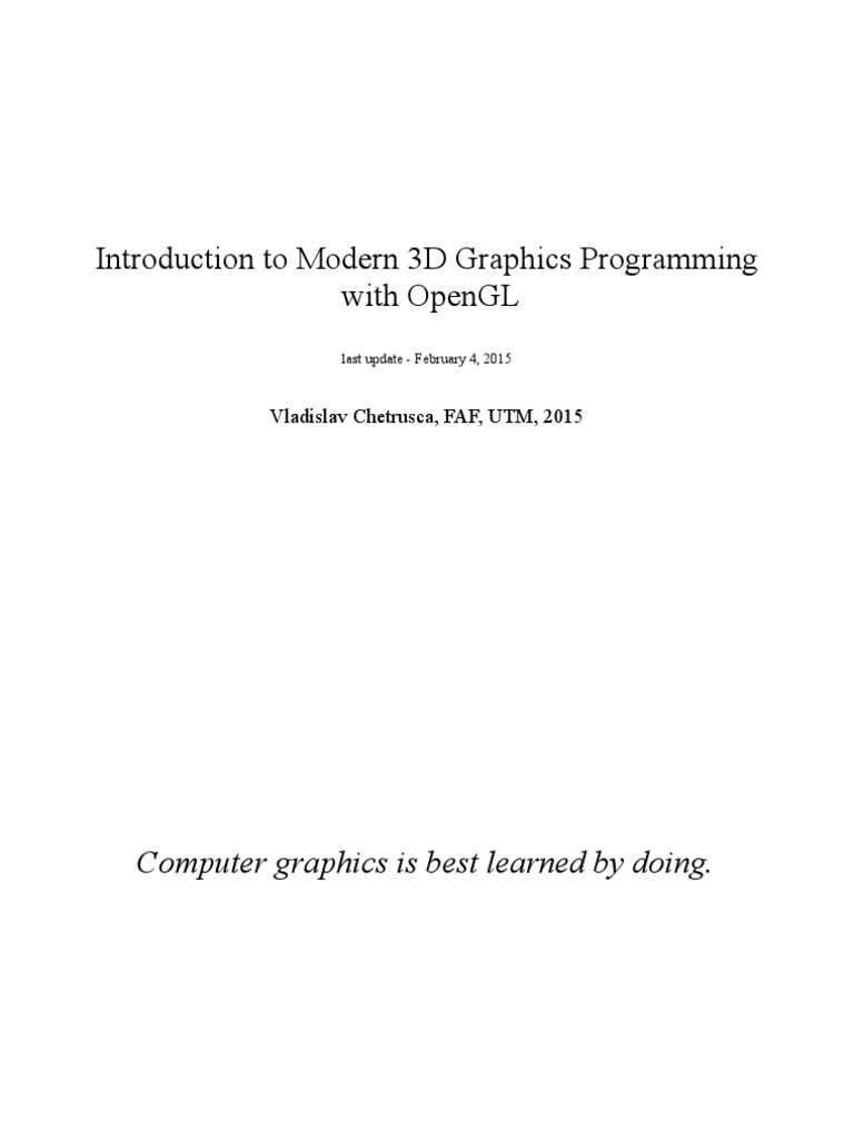 Introduction To Modern 3D Graphics Programming With OpenGL (PDFDrive ...