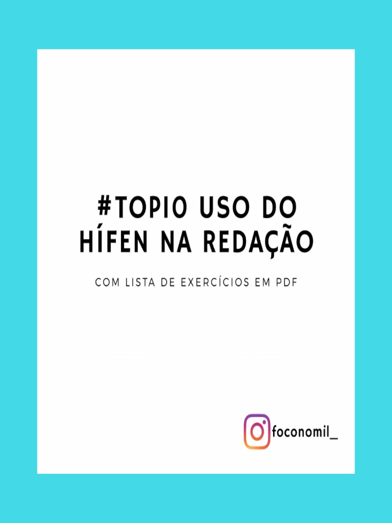Uso Do Hífen | PDF | Idiomas | Estudos de Línguas Estrangeiras