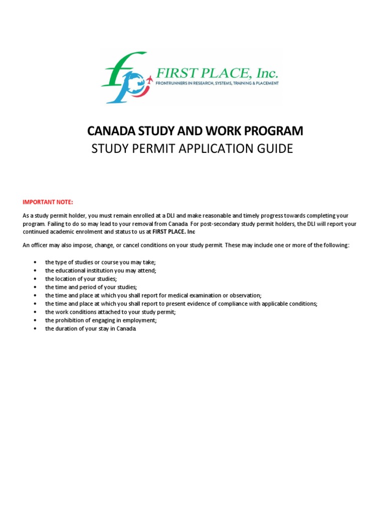 FPI - Study Permit Application Guide | Download Free PDF | Identity Document | Travel Visa