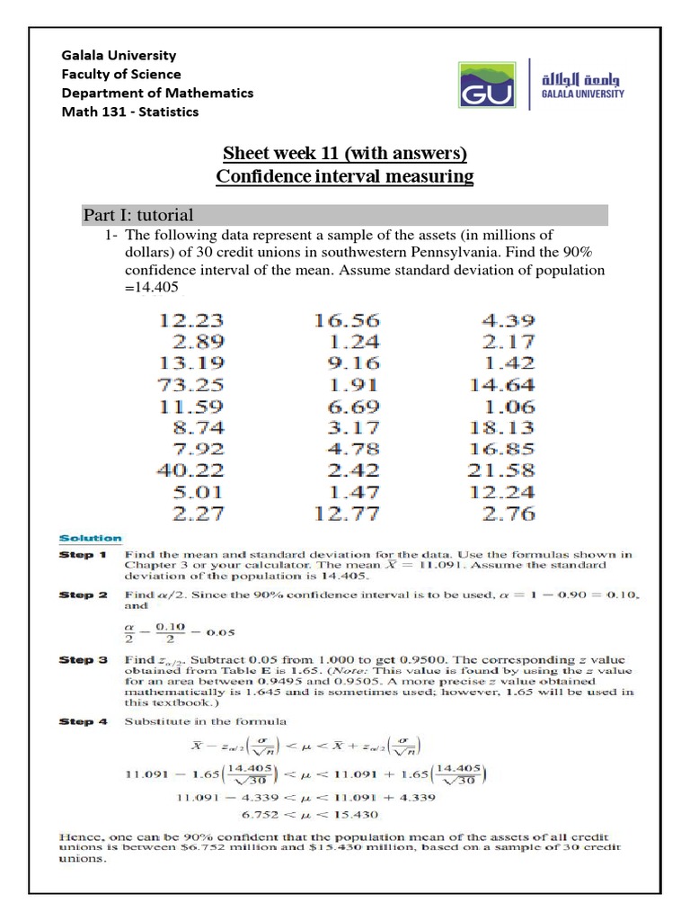 Statistics Confidence Intervals | PDF | Sampling (Statistics ...