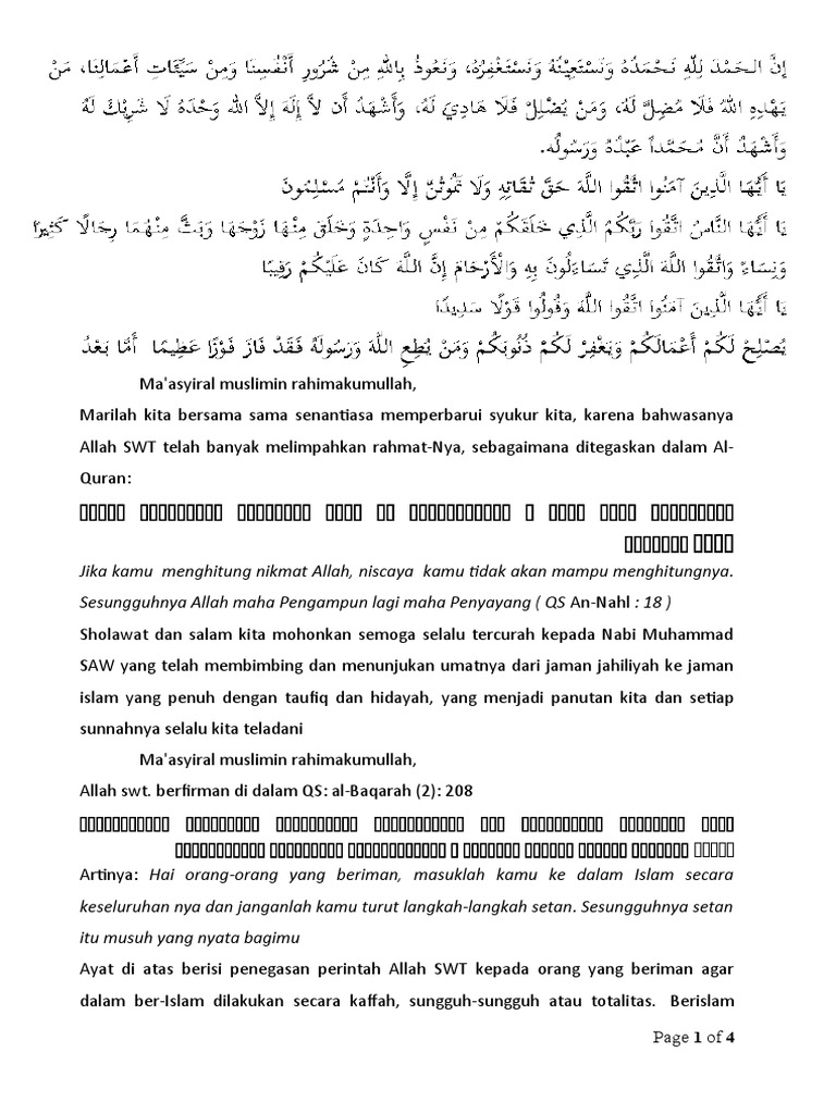 Muslim Kaffah | PDF