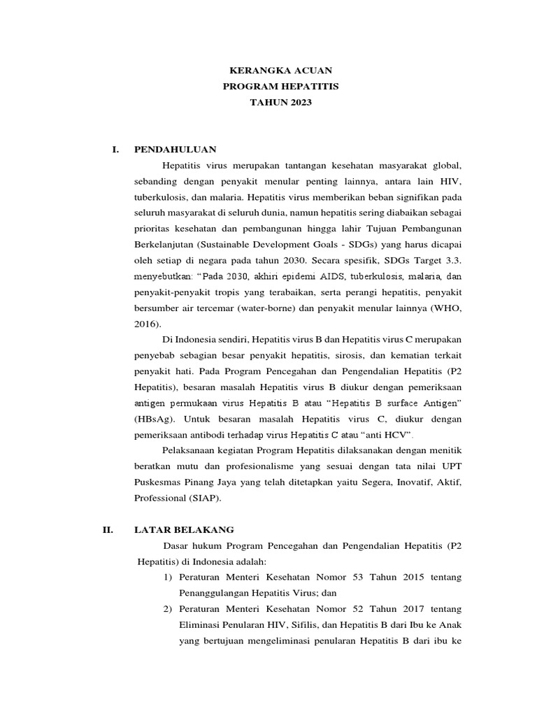 KAK Program Hepatitis | PDF