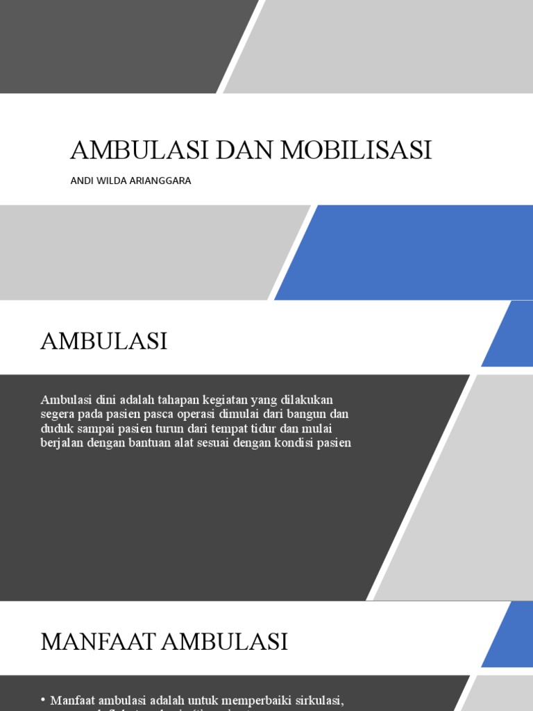 Ambulasi Dan Mobilisasi | PDF
