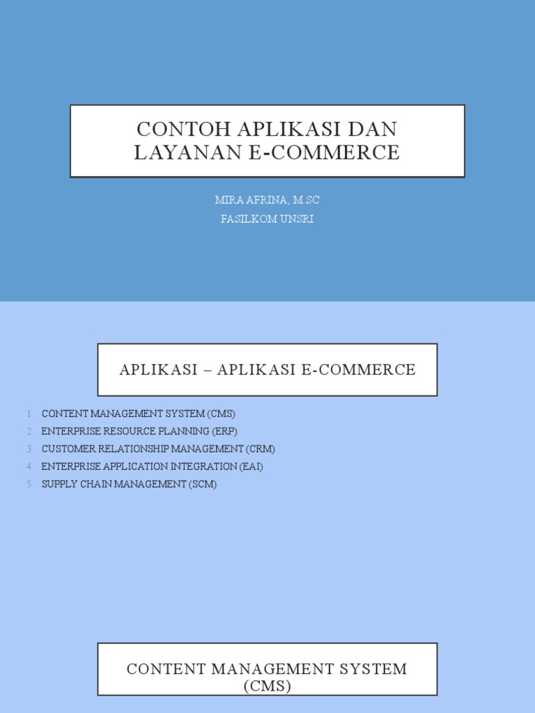 Aplikasi Dan Layanan E-Commerce | PDF