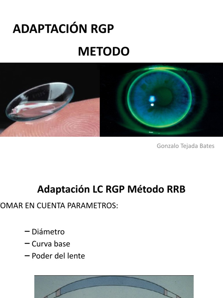Lentes de Contacto RGP Esferico - Adaptacion Metodo RRB | PDF | Lentes