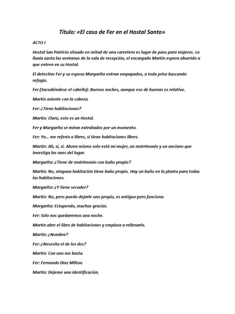 El Caso de Fer en El Hostal Santo-1 - 091728 | PDF