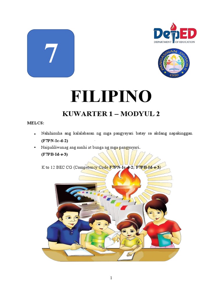 Filipino: Kuwarter 1 - Modyul 2 | PDF