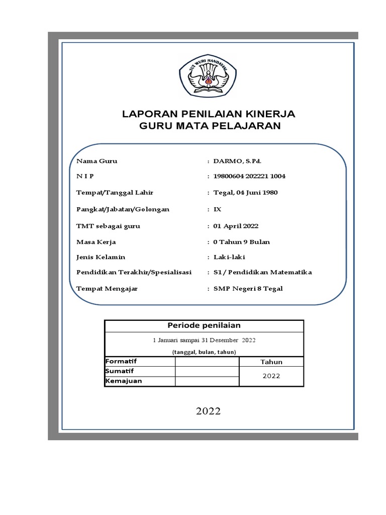 Urutan Ke-6 Lampiran Penilaian 4 Kompetensi Guru Oleh KS (1) - Yang Dicetak Hanya Rekap Saja | PDF