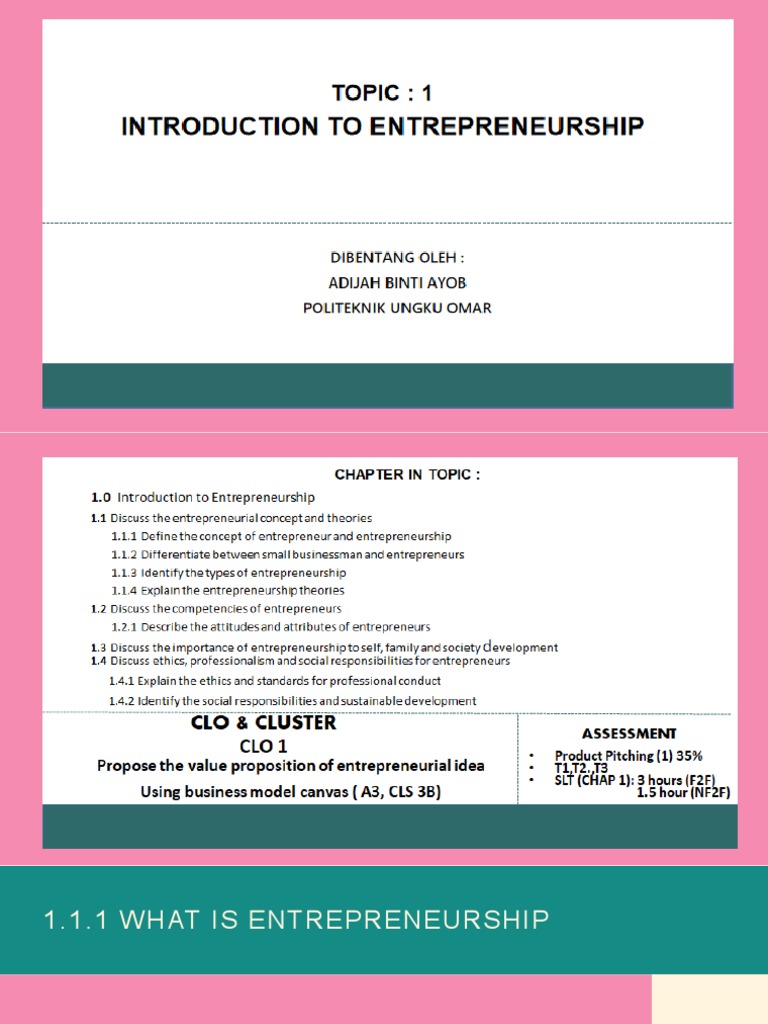 Pengenalan Keusahwanan | PDF | Entrepreneurship | Goal