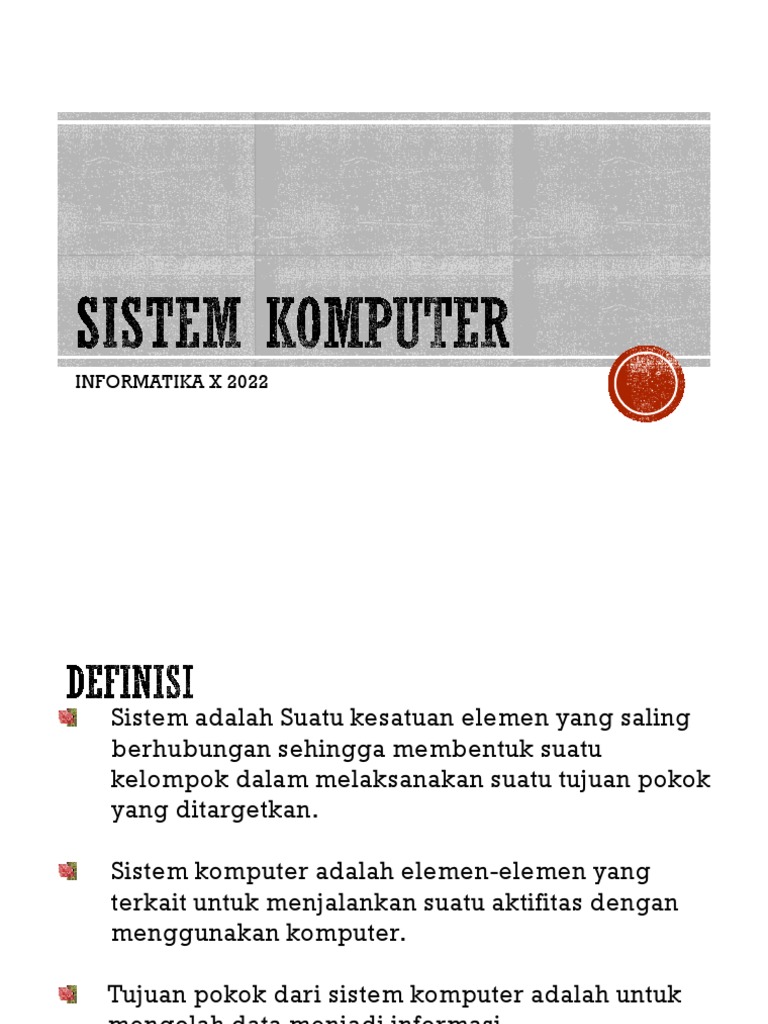 Presentasi Sistem Komputer | PDF