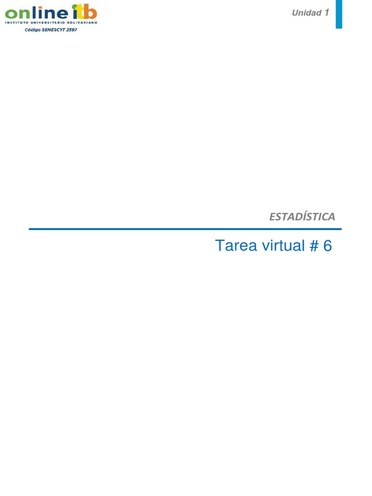 Tarea Virtual # 6 Realizada | Descargar gratis PDF | Regresión lineal | Análisis de regresión