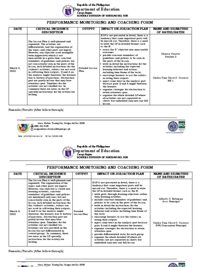 PMCF MT | PDF | Lesson Plan | Learning