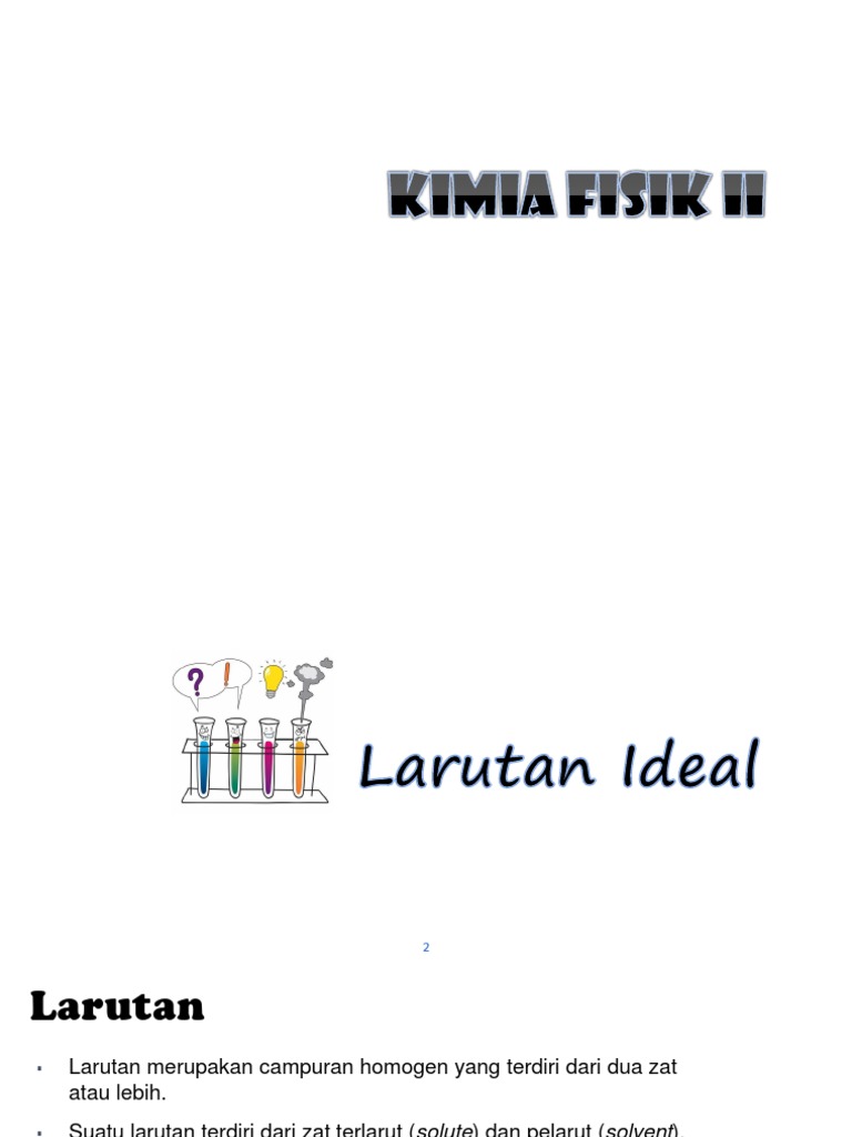 Pert.9-10 - Larutan Ideal | PDF