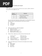 Science Form 2 Paper 1 Exam Question | PDF | Rainforest | Skin