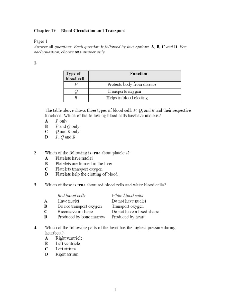 Form 3 Science Chapter 3 Transportation | PDF