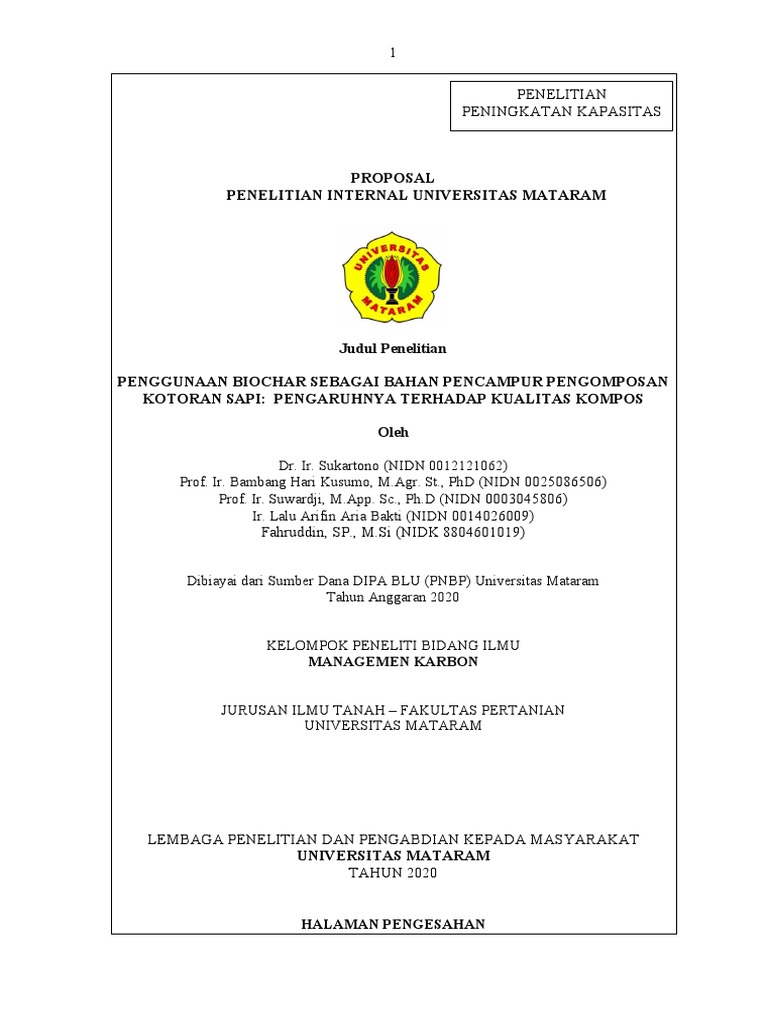 Proposal Biochar - Compost 2021 | PDF