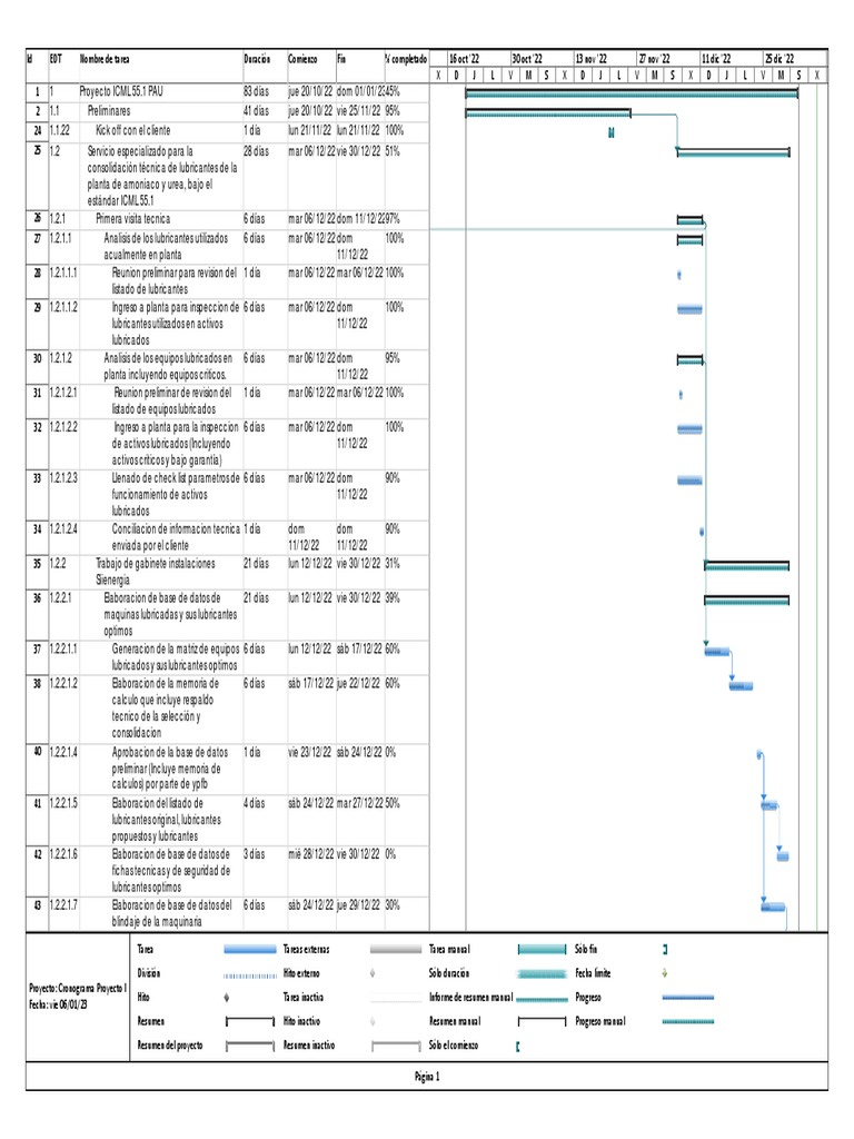 Cronograma Proyecto ICML 55 Avance 06 01 23 Externo | PDF