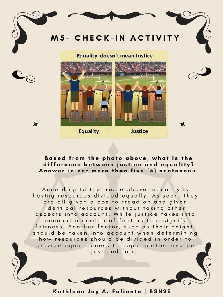 Justice vs equality in resource distribution | PDF