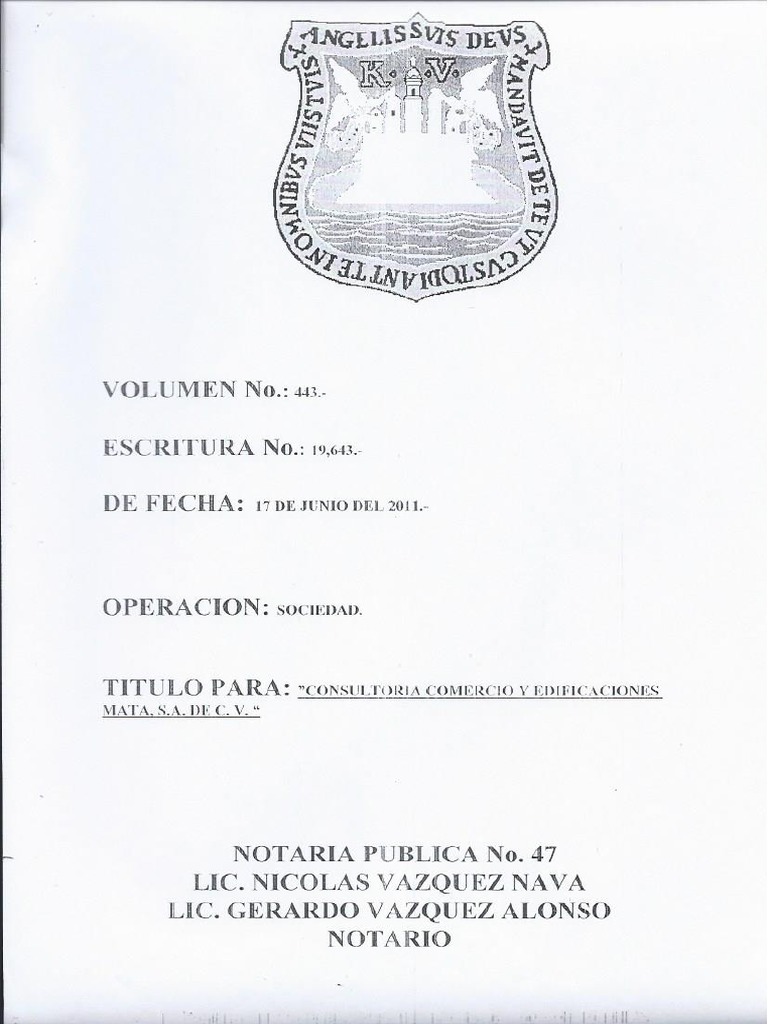 Acta Constitutiva Cons - Com.y.edif - Mata | PDF