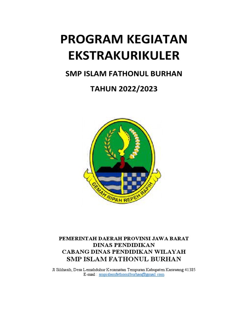 Program Kegiatan Ekstrakulikuler | PDF