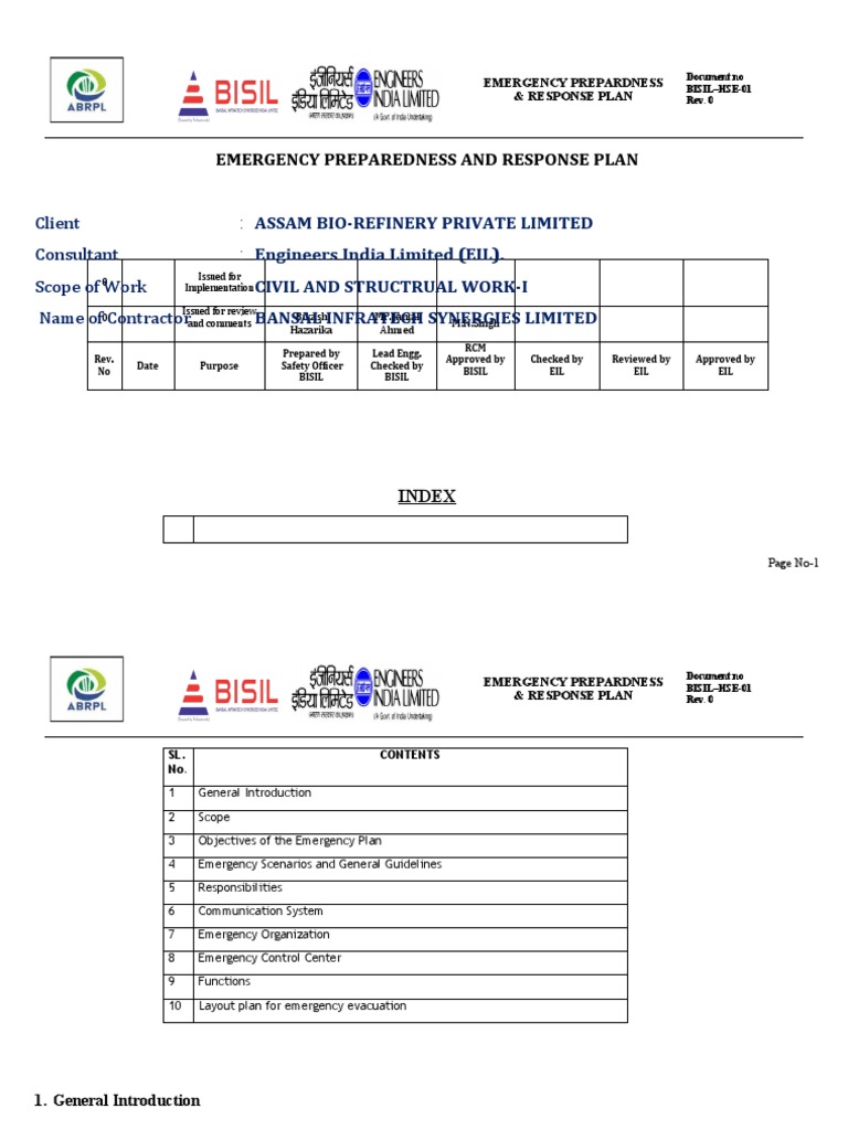 Emergency Response Plan | PDF | Emergency Management | Emergency