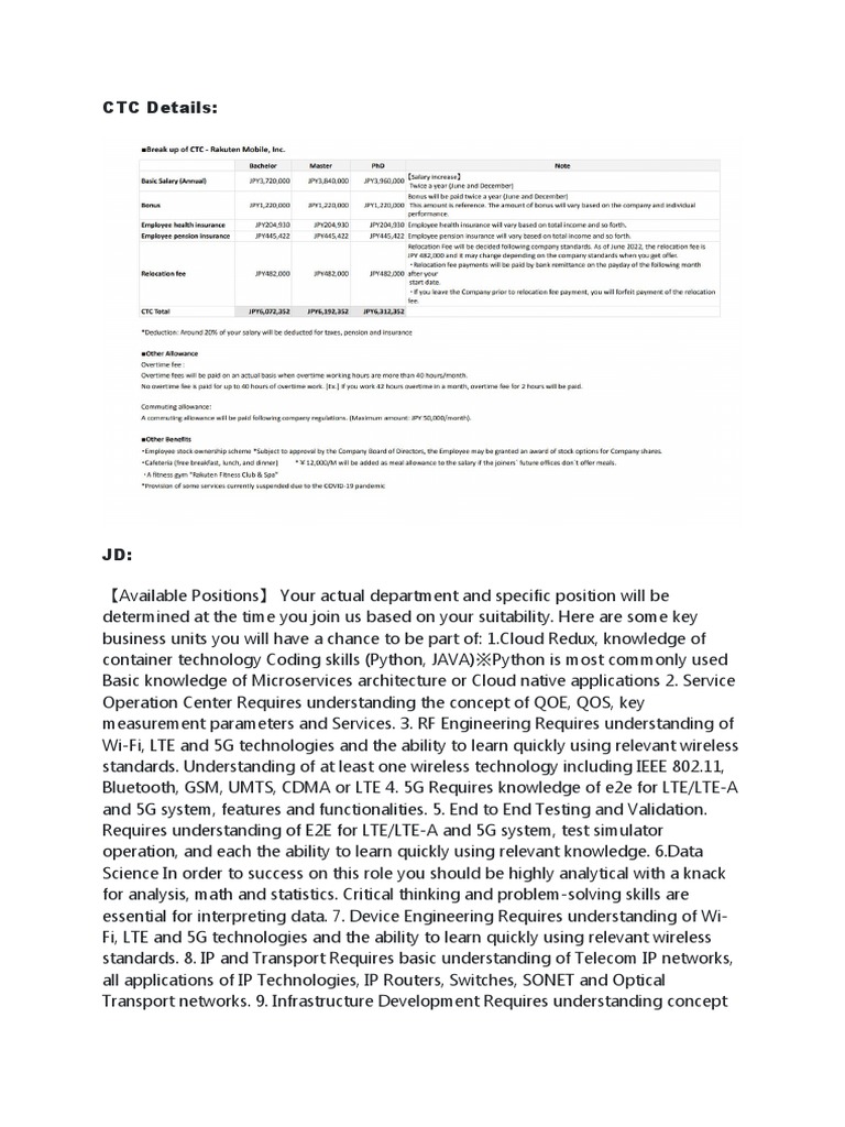 Rakuten Symphony Job Opportunities Guide | PDF | Computers