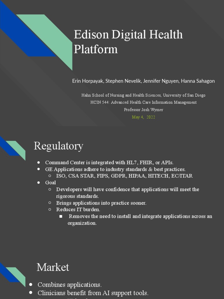 Edison Digital Platform | PDF | Health Care | Medicine