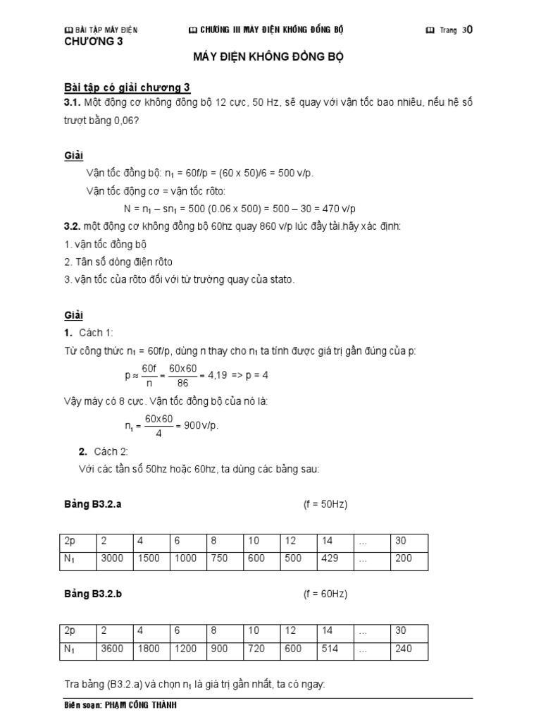 Bt-Ch3-Dong Co Khong Dong Bo | PDF